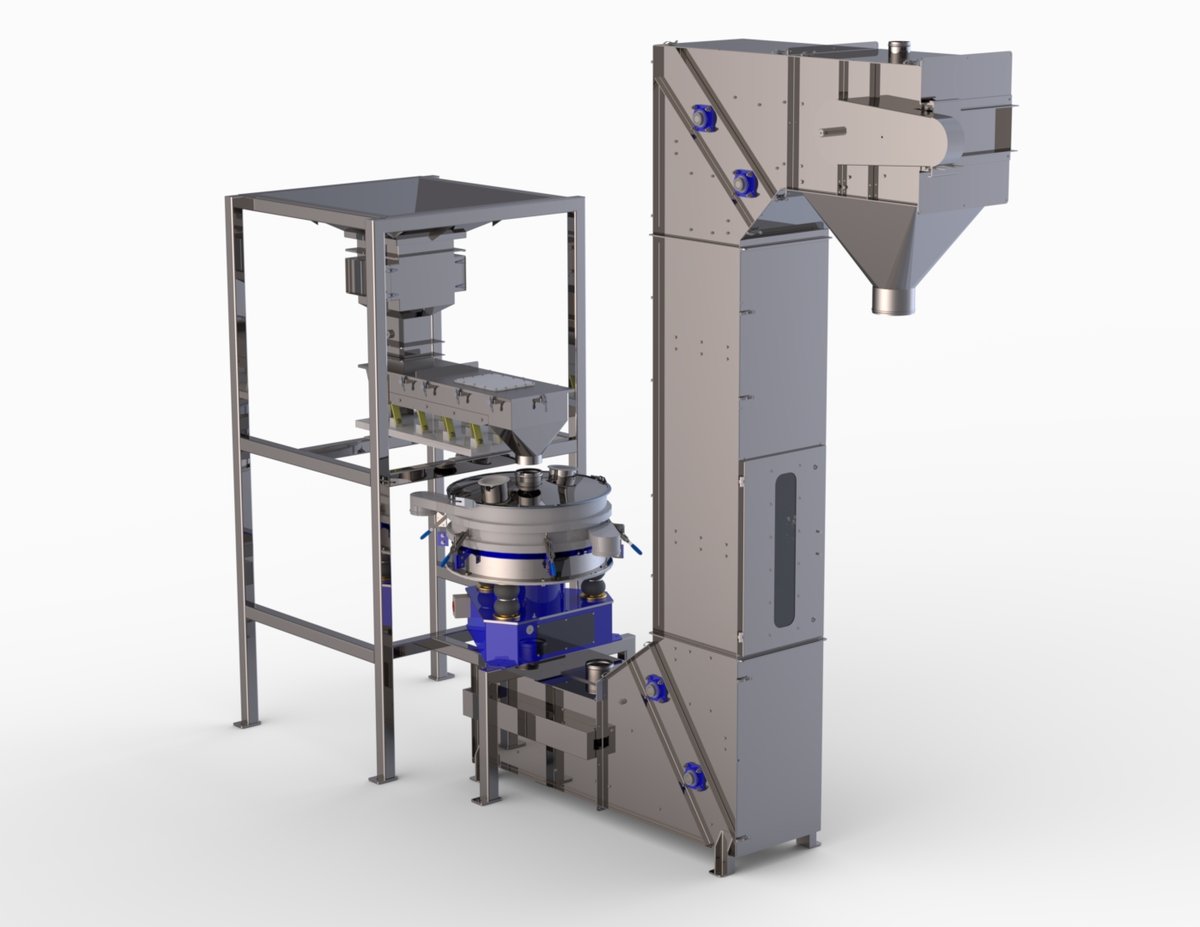 Industrial Vibratory Sieves, Screens, Feeders, and Bucket Elevator
